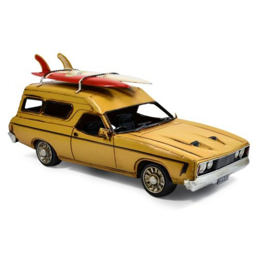 1976 Ford XC Falcon Panelvan with Surfboards Hand Made Metal Car Ornam ...