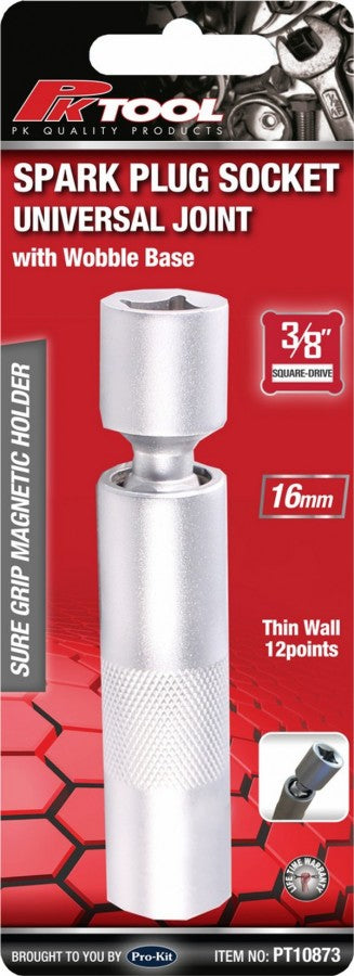 Spark Plug Socket w/ Universal Joint 16mm PT10873 — Port Kennedy Auto ...