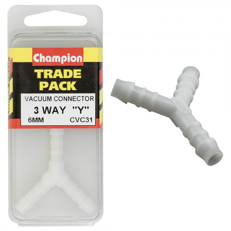 Trade Pack Champion Vacuum Connector Equal "Y" Pcce 6mm - CVC31 — Port ...