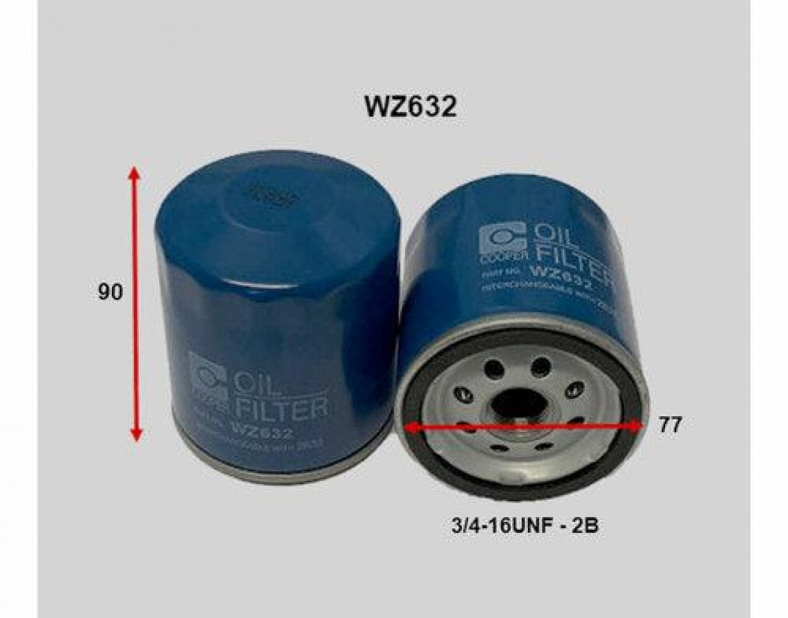 Oil Filter (Z632) WZ632 — Port Kennedy Auto Parts & Batteries