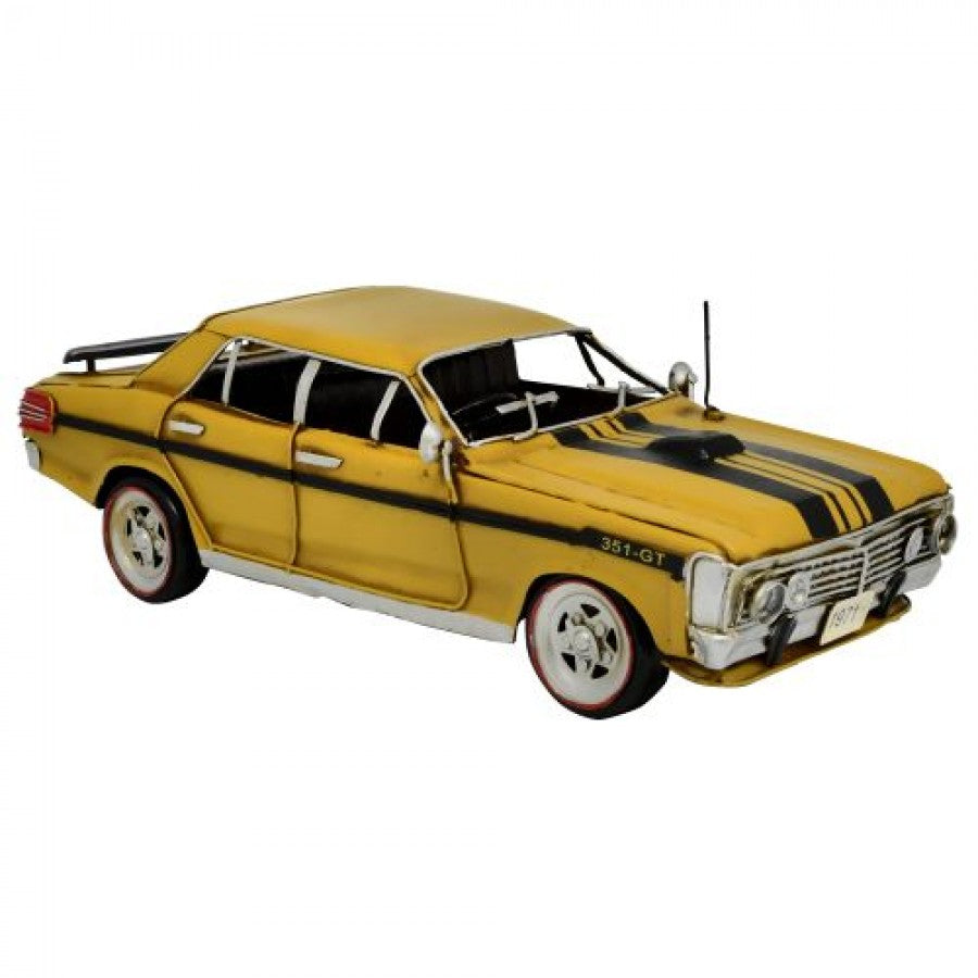 Ford XY GT Metal Car Ornament Yellow and Black 30cm — Port Kennedy Auto ...
