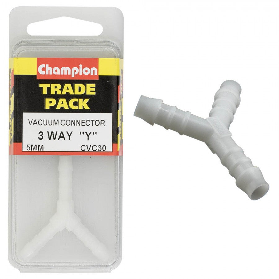 Trade Pack Champion Vacuum Connector Equal "Y" Pcce 5mm - CVC30 — Port ...